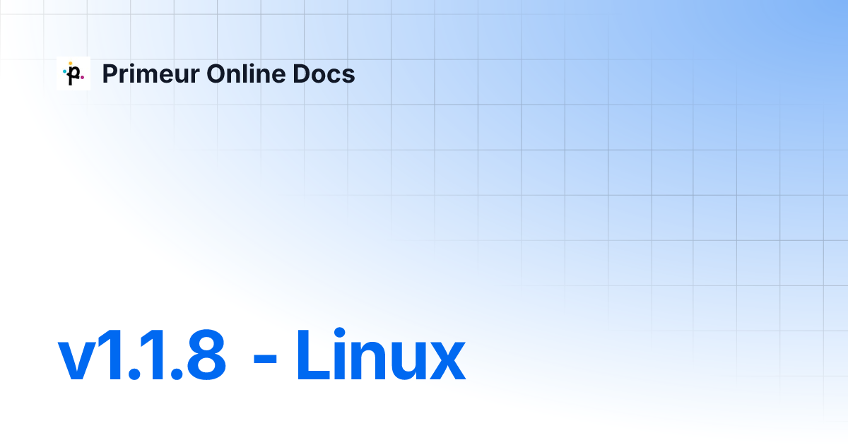 v1.1.8 - Linux | Data Mover Smart 1.1.8 | Primeur Online Docs